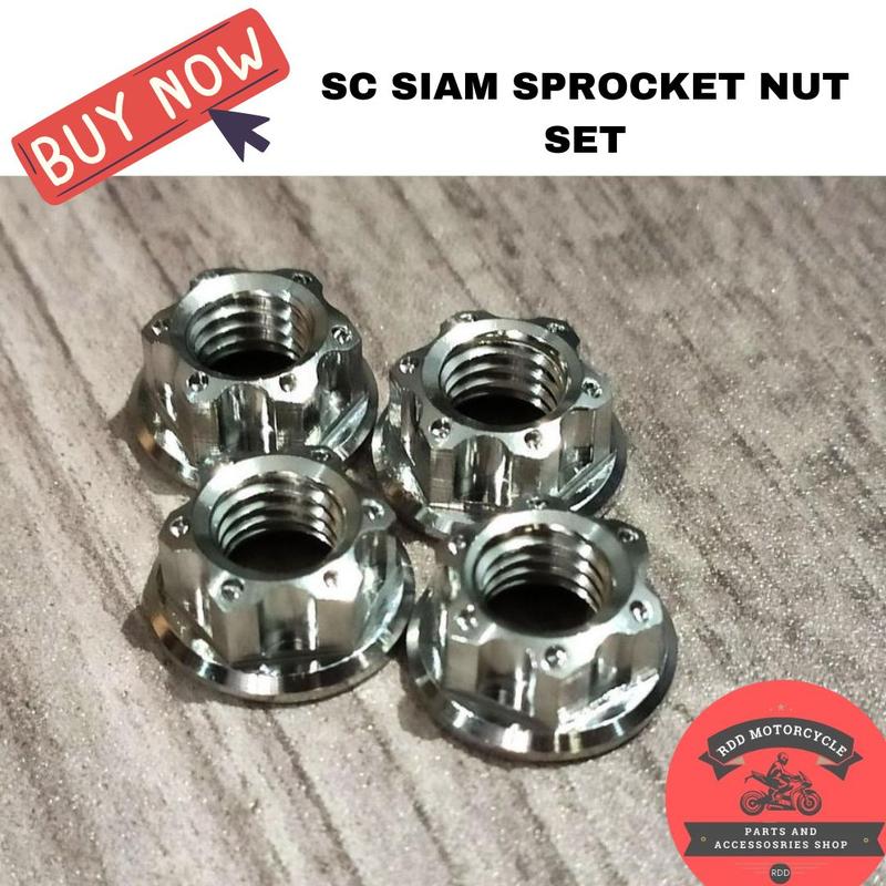 SC SIAM SPROCKET NUT SET OF 4 FOR WAVE / XRM / RS / RAIDER R150 ...