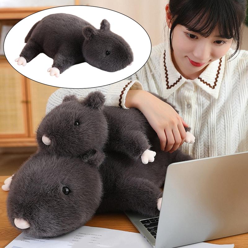 Đồ Chơi Nhồi Bông Chuột Đen Nằm, Thỏ Mô Phỏng, Búp Bê Thú Nhồi - TikTok Shop Vietnam