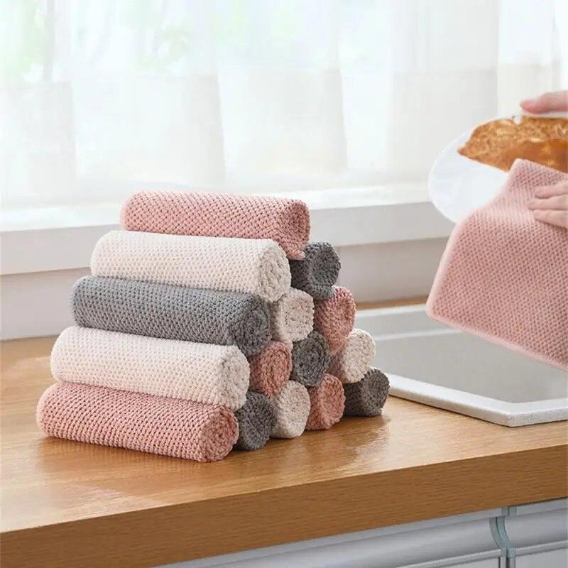 Tuala Microfiber, Penyerap, Kain Pembersih Dapur, Minyak Tidak - TikTok ...