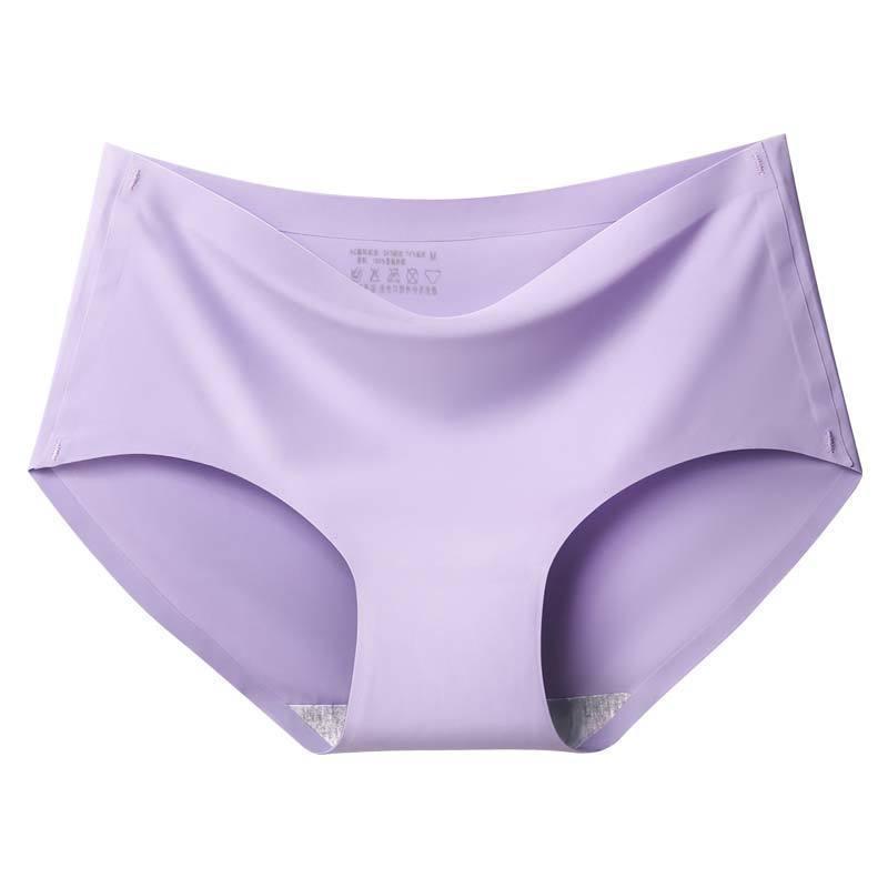 Sexy High-Waisted Ice Silk Seamless Panties for Women - TikTok Shop ...