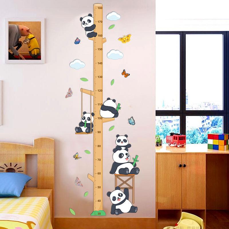 Panda Height Measurement Wall Sticker Children's Room Classroom ...
