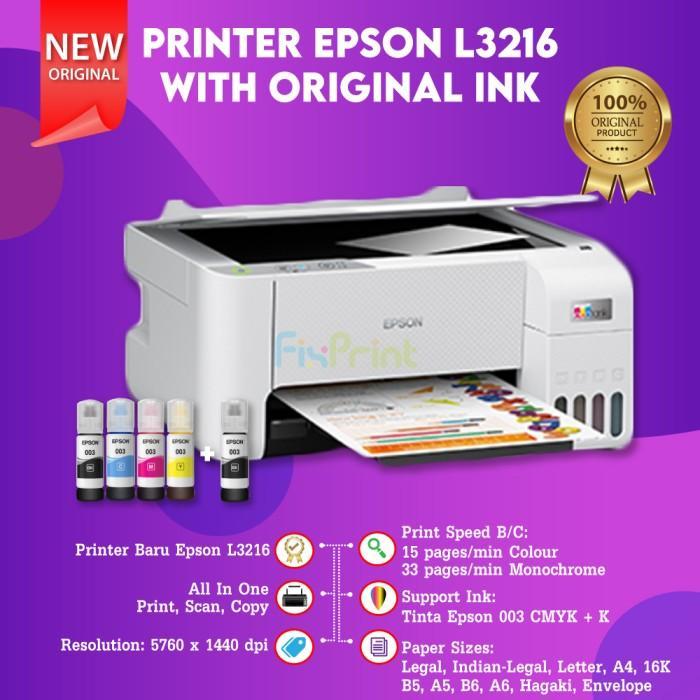 Printer Epson L3210 / L3250 / L3211 Print Scan Copy Multifungsi WIFI ...