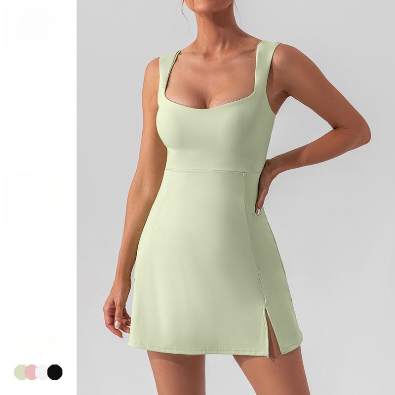 Women's Racerback Tennis Dress - Lightweight Golf & Yoga Sundress ...