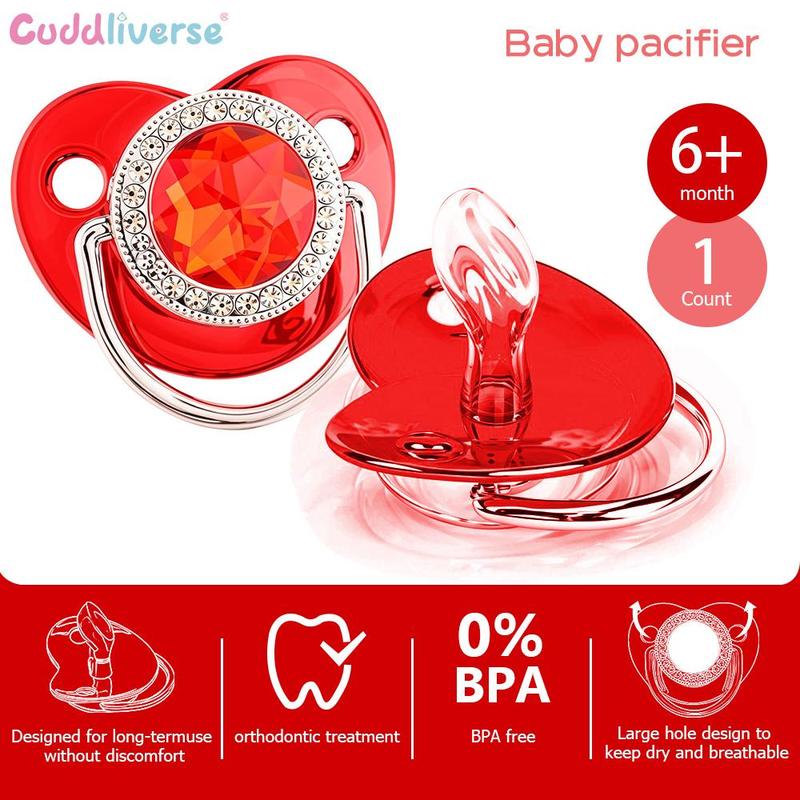 Pacifier 0-3 years old baby gemstone decoration pacifier can be used as ...