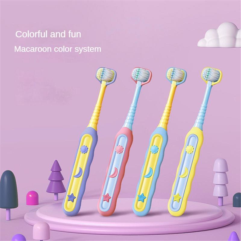 2PCS Cute Toothbrushes Children's Three-sided Wrapped Toothbrush ...