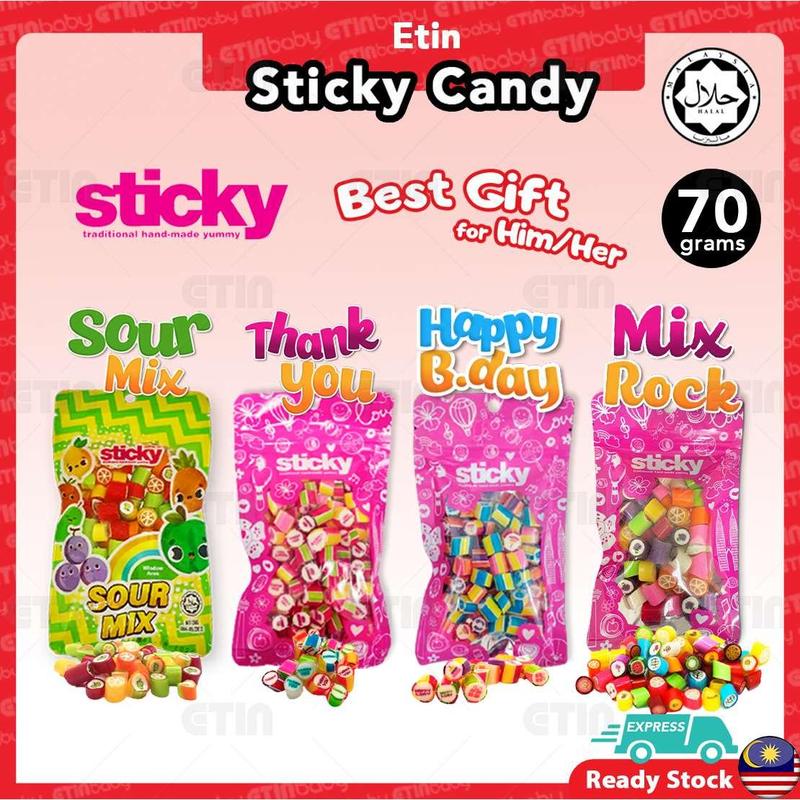 STICKY CANDY GULA-GULA VIRAL 70g Pack STOK SEDIA Thank You Happy ...