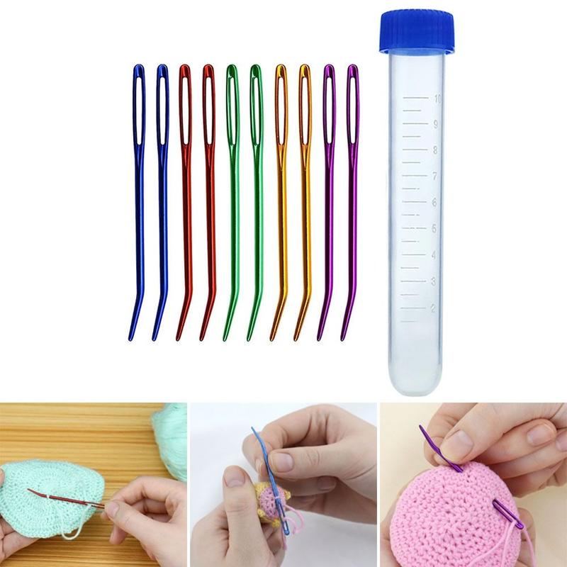 Handicraft Bent Tip Large Eye Darning Needles Aluminum Multicolor ...