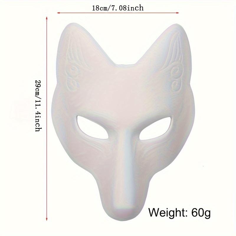 1pc Blank Fox Mask For Cosplay, DIY Anime Style, White Fox Face ...