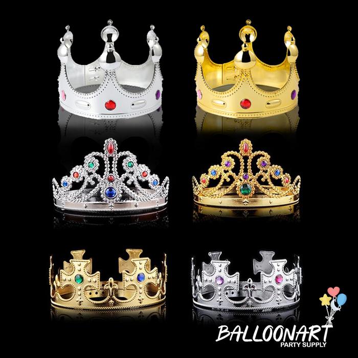 Promo Crown King Plastic/Crown Queen/Mahkota Raja/Aksesori Pesta/Topi ...