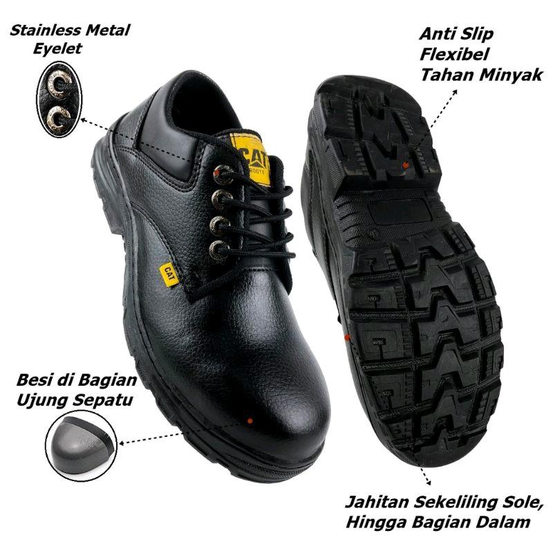 sepatu safety Caterpillar ujung besi, sepatu safety pria wanita, - Shop ...