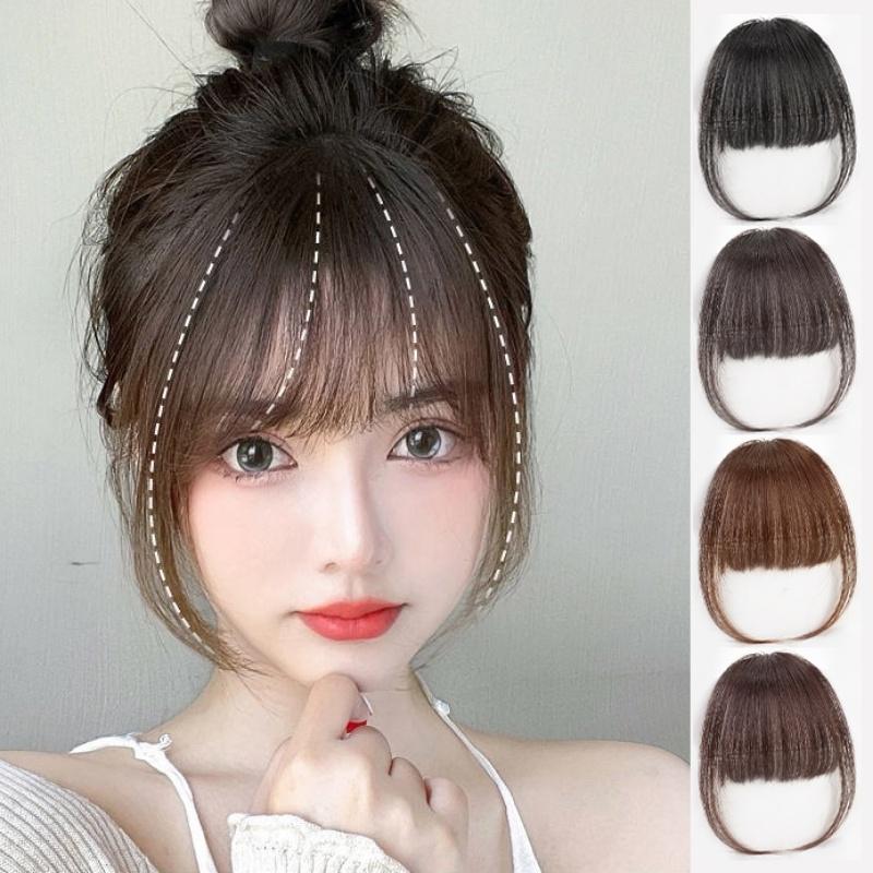 French Style Air Bangs Wig Clip Hairstyle Tool Hair Clip Extension ...