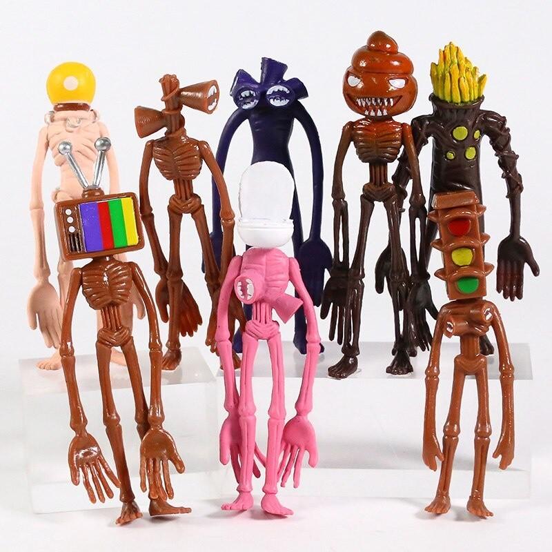 8pcs/set Creative Siren Head Action Figure Toys Cartoon Sirenhead ...