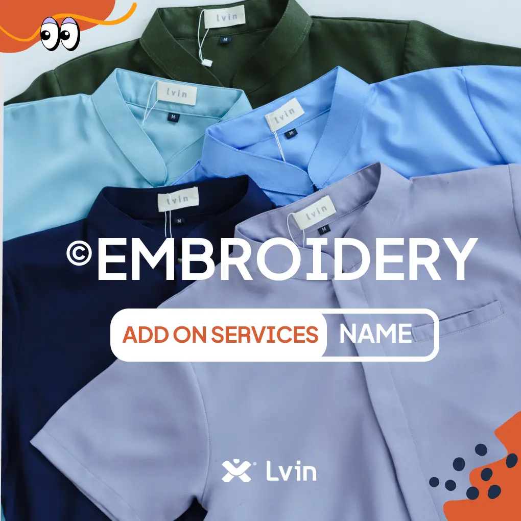 Bordir nama Baju OKA / baju jaga OK / baju perawat / Seragam klinik ...
