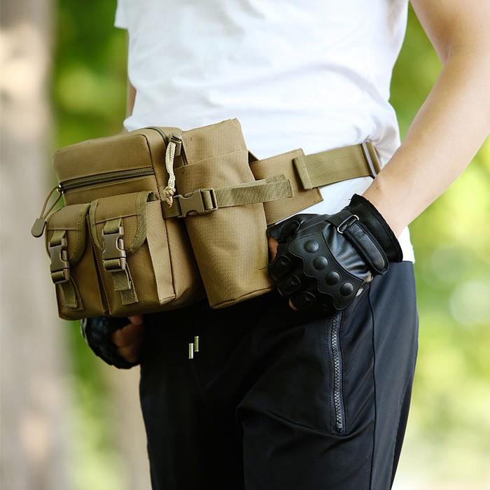 Tas Pinggang Dengan Tempat Botol Tactical Army B321 - Shop | Tokopedia