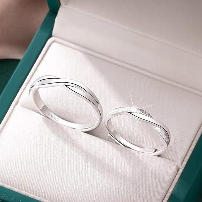 Set Cincin Pasangan, Fesyen, Reka Bentuk Ringkas, Pembukaan Boleh ...