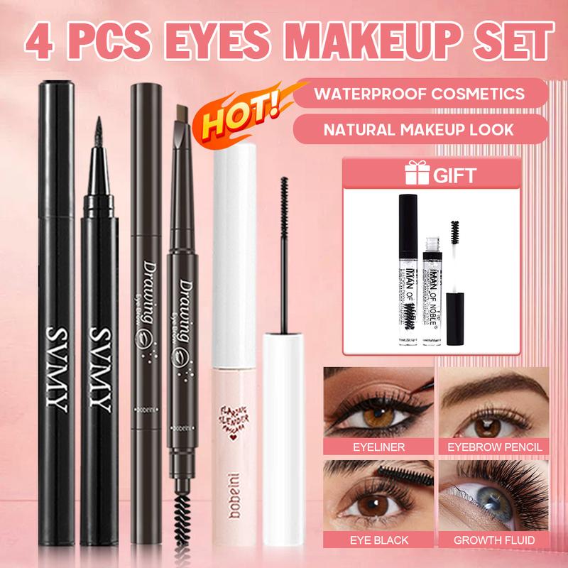 Set Solekan, 4PCS, Bobeini Maskara, Bobeini Pensel Kening Berputar ...