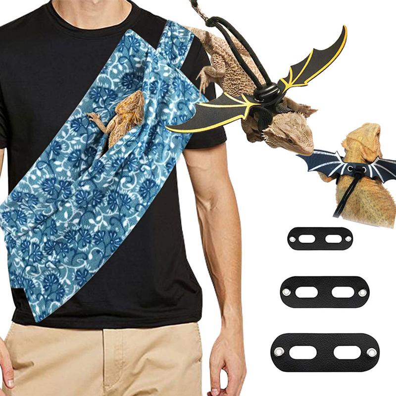 Reptile Sling for Bearded Dragons Lizards Harness Leash Set with Wings ...