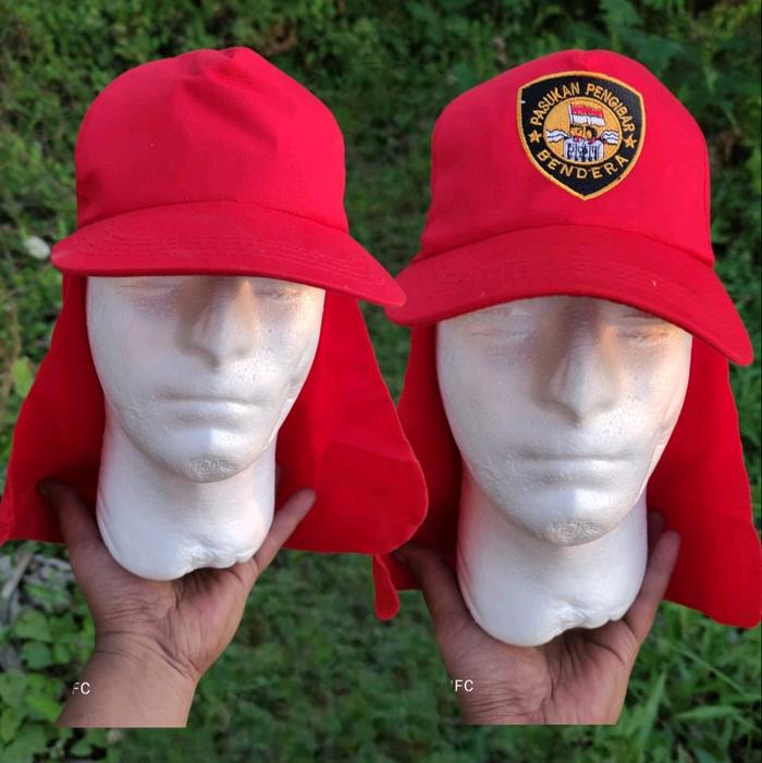 Jual topi merah paskibra topi latihan - topi merah polos - Jakarta ...