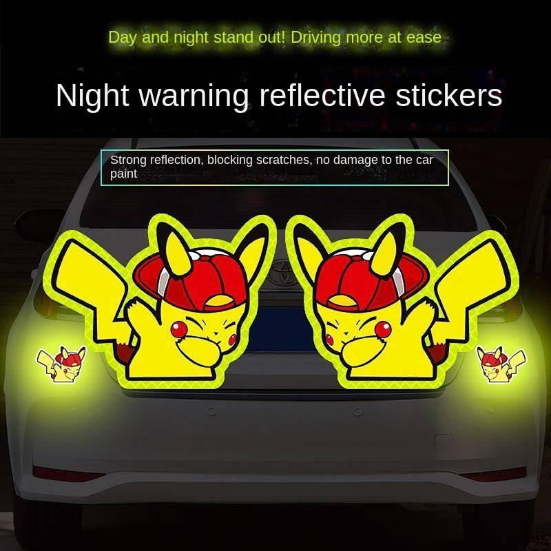 Pikachu Bumper Stickers Rear Box Reflective Sticker Motorcycle - TikTok ...