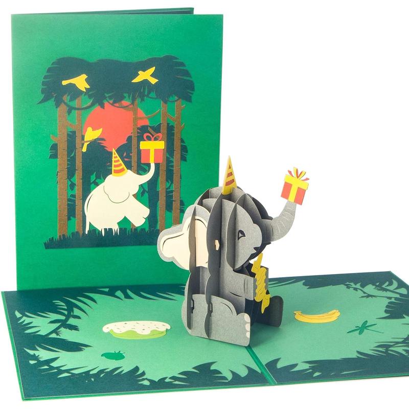 Elephant Pop Up Birthday Card, Handmade 3D Birthday Card, Birthday ...