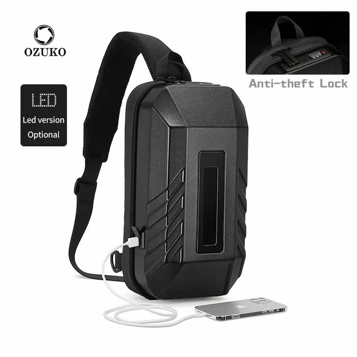 Promo OZUKO Smart Sling Bag #9499S - Tas LED Hardcase Selempang tas ...