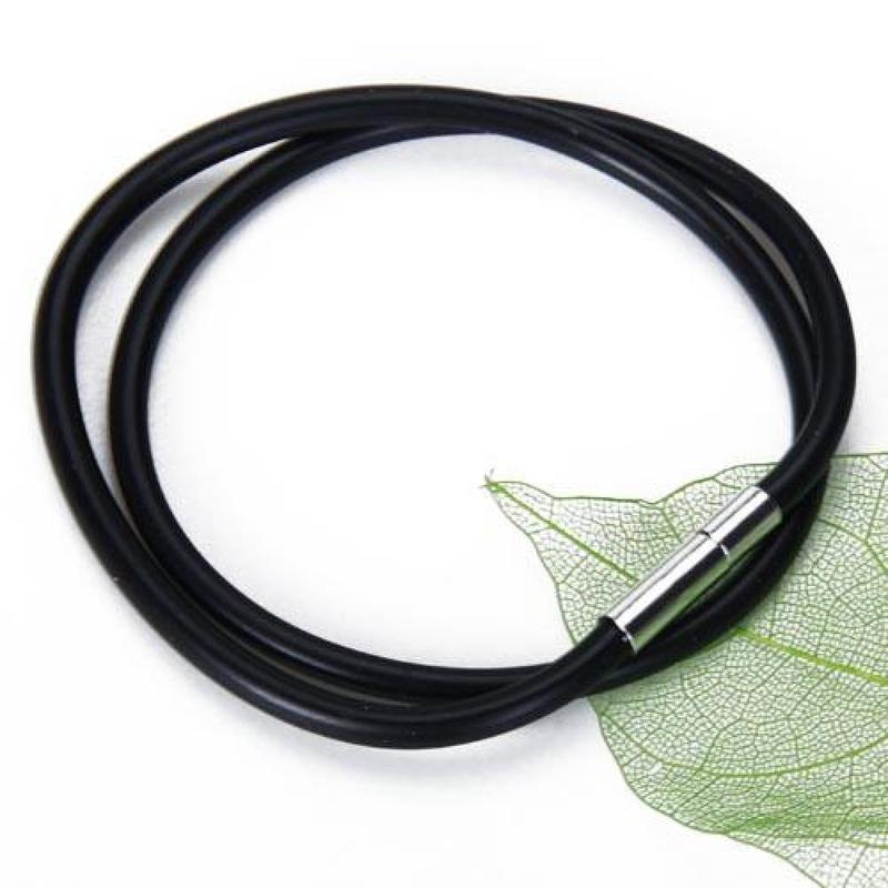 Rantai Choker Kord Getah, Hitam, dengan Genggam Keluli Tahan - TikTok ...