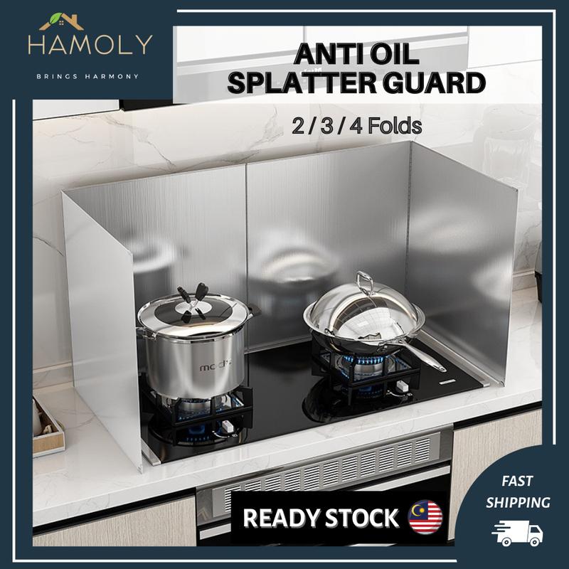 HAMOLY Anti Oil Splatter Guard Grease Screens | Oil Baffle Wall Kitchen ...