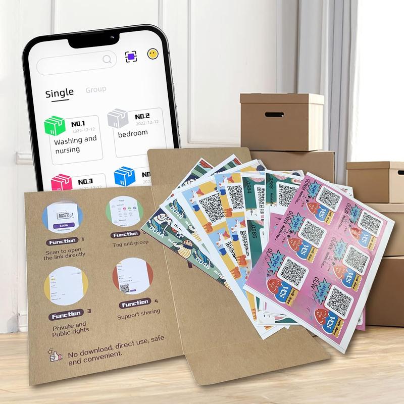 Color-Coded Cartoon QR Code Labels for Storage & Organizatio - TikTok Shop