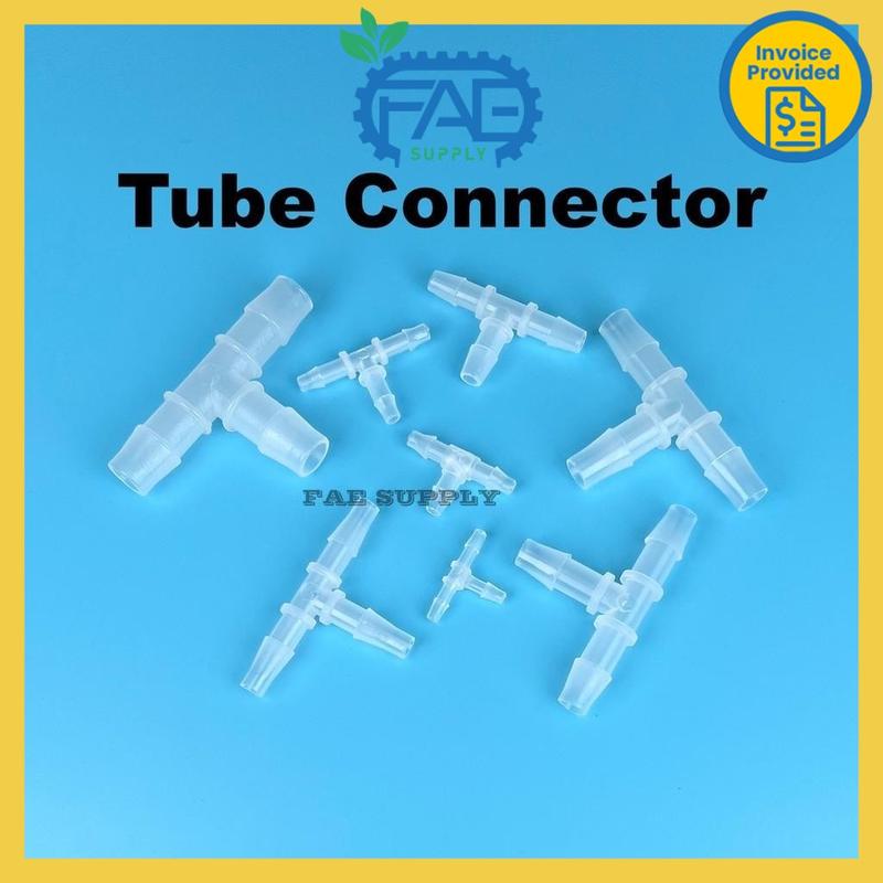 Tube Connector Plastic Type T connector size 3.5-16mm penyambung ...