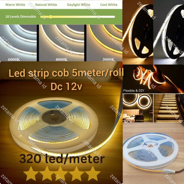 Jual LED Strip Cob 12V DC LED Selang Cob 5M/Roll - 6500K - Jakarta ...