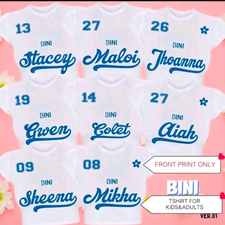 BINI NEW TREND TSHIRT FOR KIDS FRONT PRINT ONLY HIGH QUALITY - TikTok ...