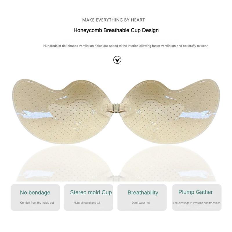 Women Silicone Adhesive Stick On Magic Push Up Strapless Bra - TikTok ...