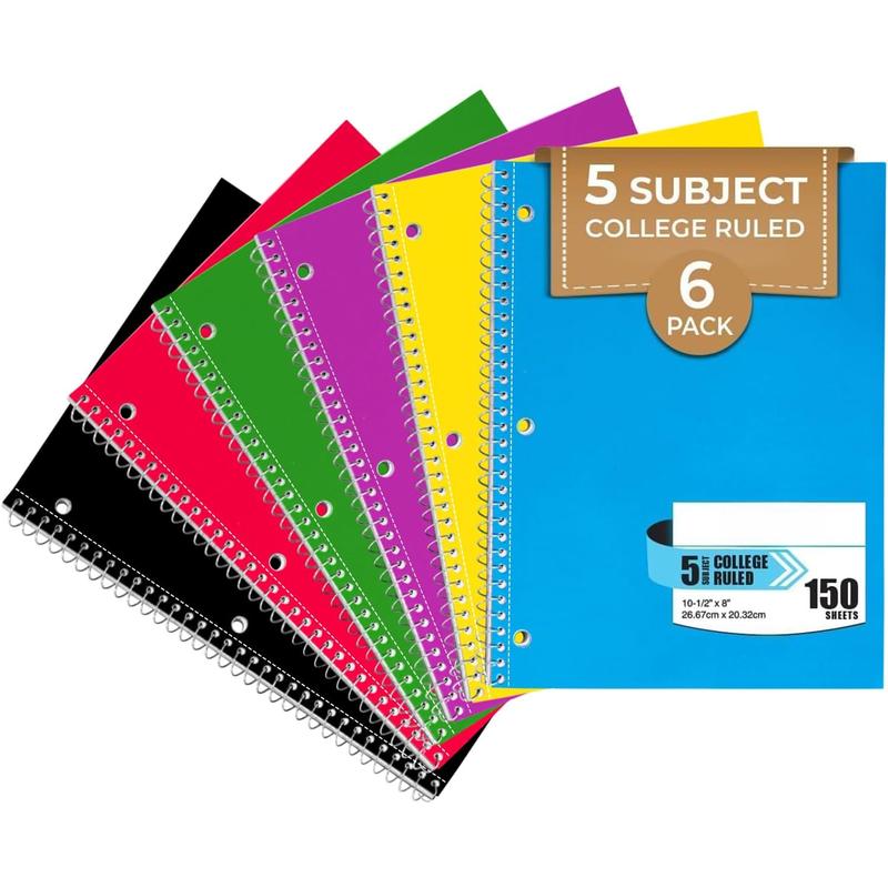 5 Subject Notebook College Ruled, 6 Value Pack, 300 Pages (150 - TikTok ...
