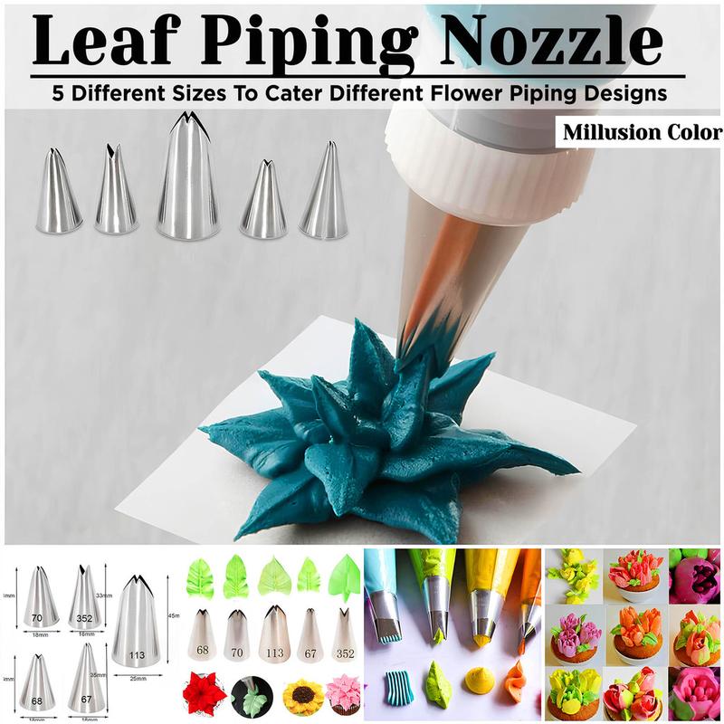 Leaf Nozzle Cake Cream Icing Nozzle Bunga Daun Nozzle Flower - TikTok ...