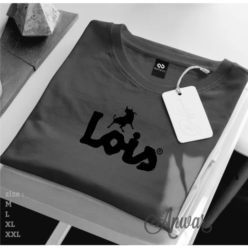 HITAM Lois Distro T-Shirt Black Logo Latest Short Sleeve Pattern ...