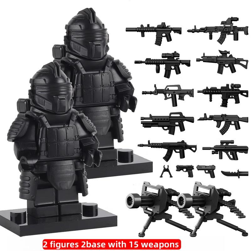 2 Sets Peacekeeper Elite Level 7 Armor Minifigure Military Minifigure ...