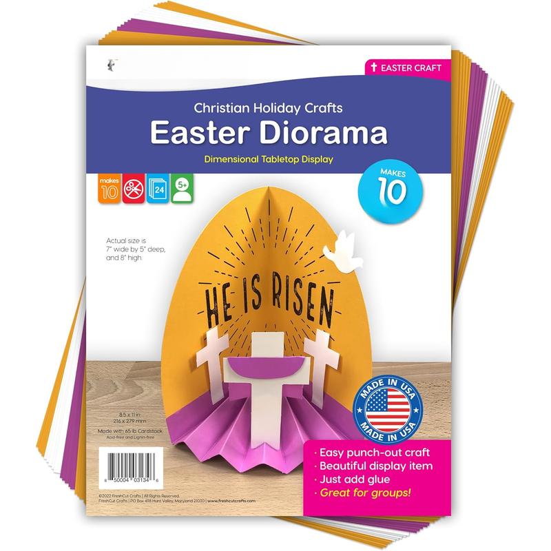 Easter Diorama 3D Craft Kit Easy 3-D Punch-Out Craft for Creating ...