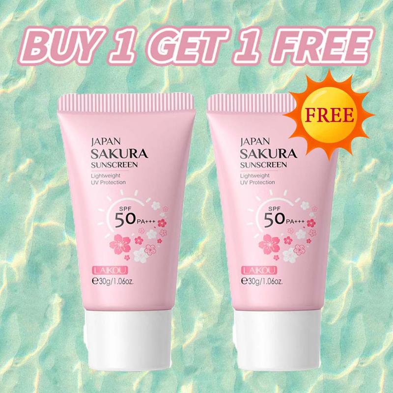 SAKURA Sunscreen 2pcs🔥 SPF50 | Pelembap & UV Protection 💦 BELI - TikTok ...