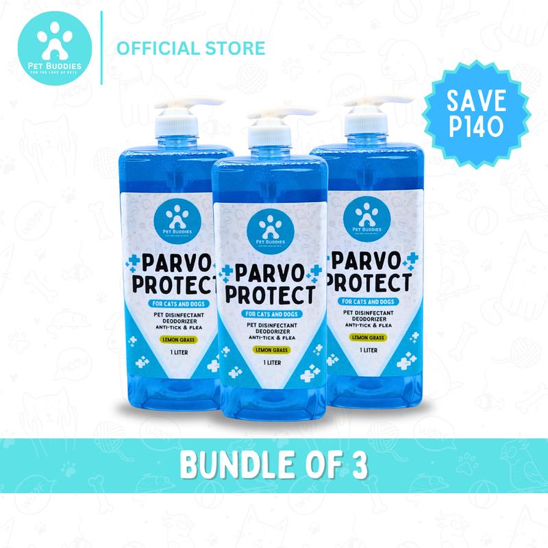 (BUNDLE OF 3) Parvo Protect 1 Liter Pet Disinfectant and Deodorizer ...