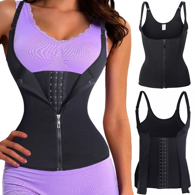 summer.Women Waist Trainer Corset Zipper Vest Shapewear Belt - TikTok ...