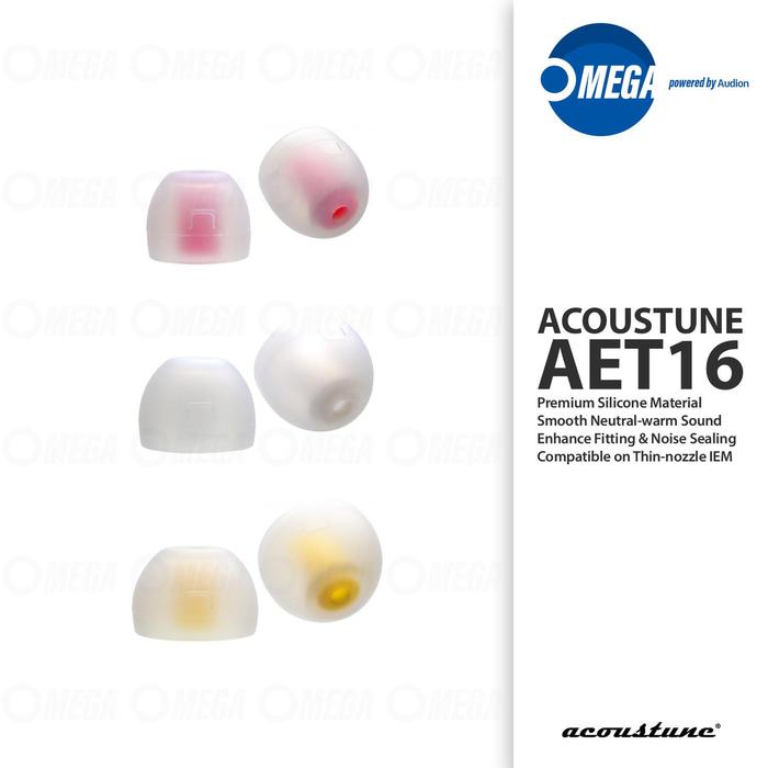 Jual ACOUSTUNE AET16 Premium Thin-nozzle Silicone Eartips for In-ear ...