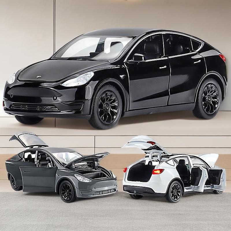 1:32 Tesla Model Y Diecast Car Collectible with Sound and Light.l ...