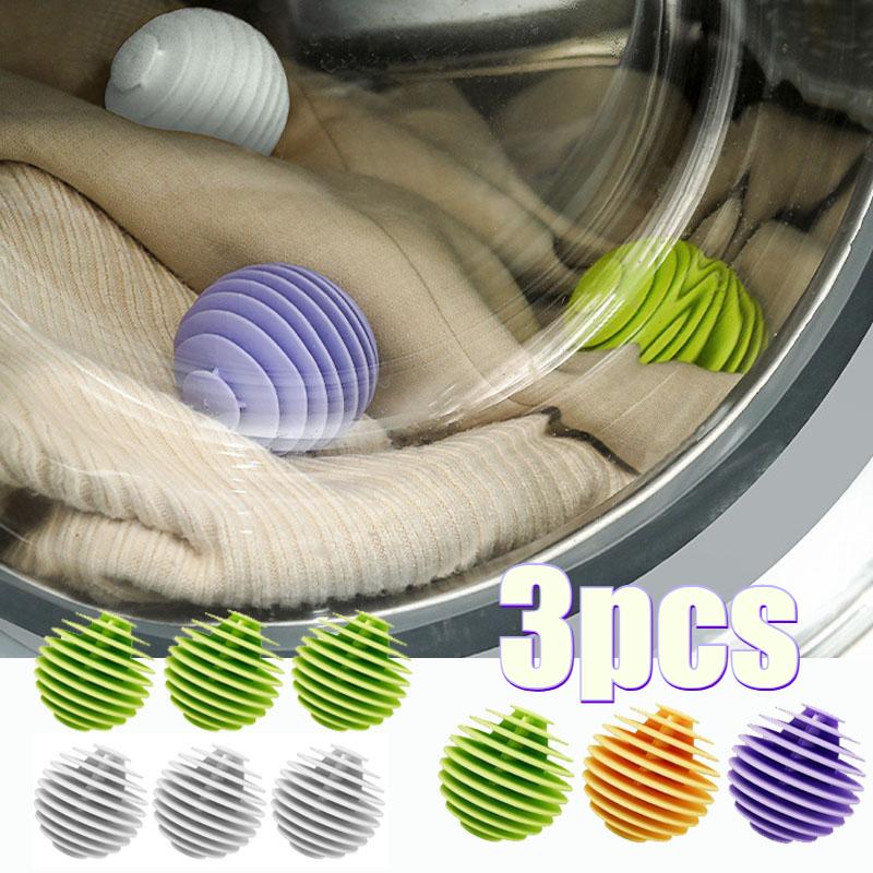 3Pcs/Set Magic Laundry Ball Bola Karet Karet Mesin Cuci Anti Kusut ...