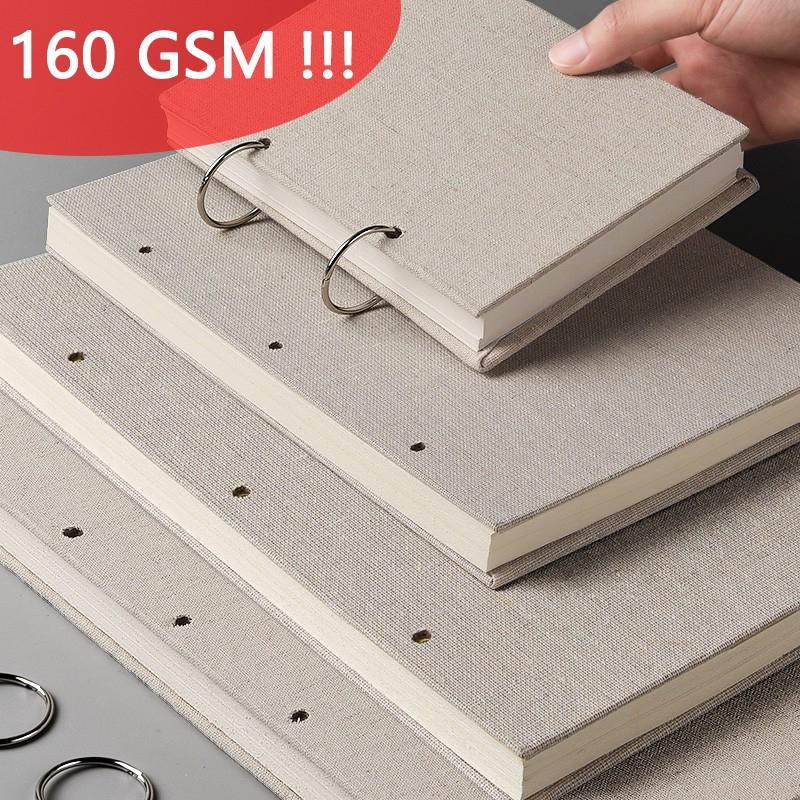 Sketchbook Spiral Linen Hardcover Notebook lembut lembut 16K - TikTok ...