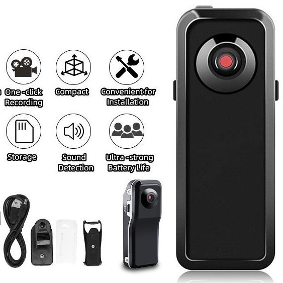 Kamera Mini, MD80, Stok Sedia, dengan Audio, Sesuai untuk Sukan ...