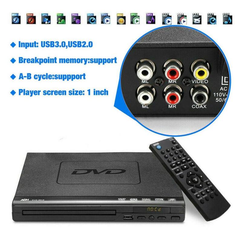 HDMI DVD Player ADH CD VCD Music Disc Upscaling USB Remote USB - TikTok ...