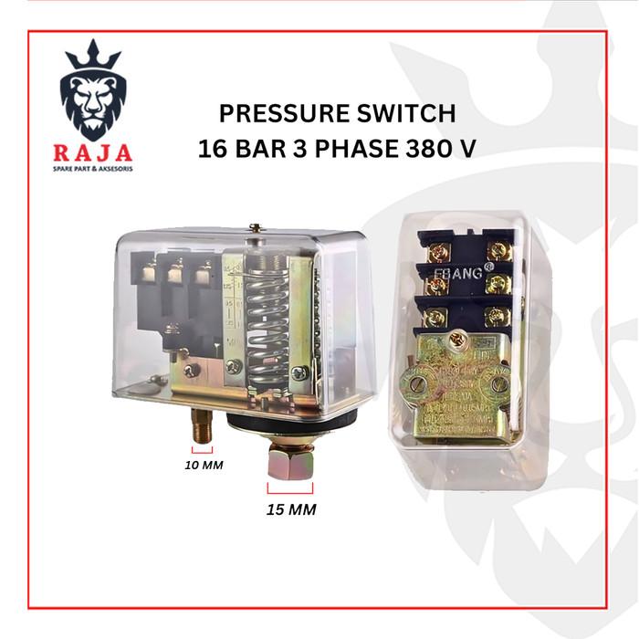 Jual Pressure Switch Otomatis Automatic 16 Bar 3 Phase 380 V Kompressor ...