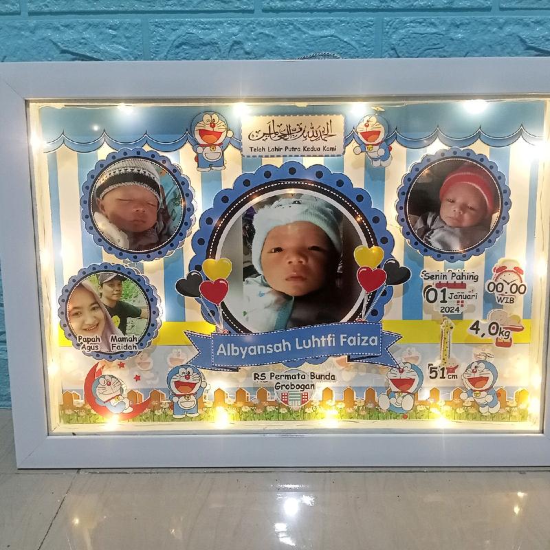 Biodata bayi 3D + Lampu ukuran - Shop | Tokopedia