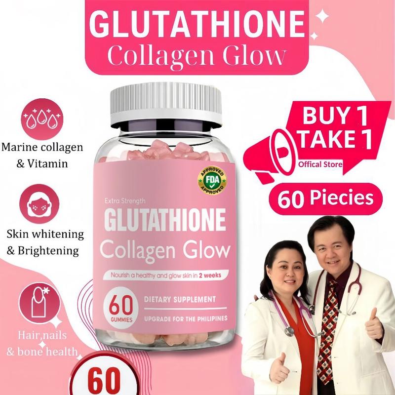 60pcs Glutathione Collagen Glow Gummies Anti-Aging Whitening - TikTok ...
