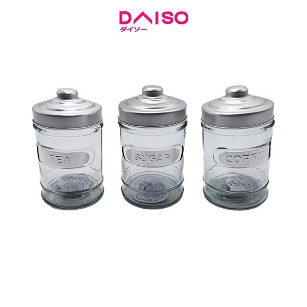 Jual Daiso Glass Canister -16.90fl oz - 500mL - 3 Assorted Types ...